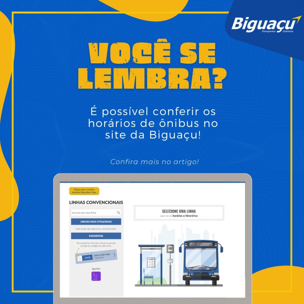 Site da Biguaçu Transportes Coletivos: o sistema que informa seus ...